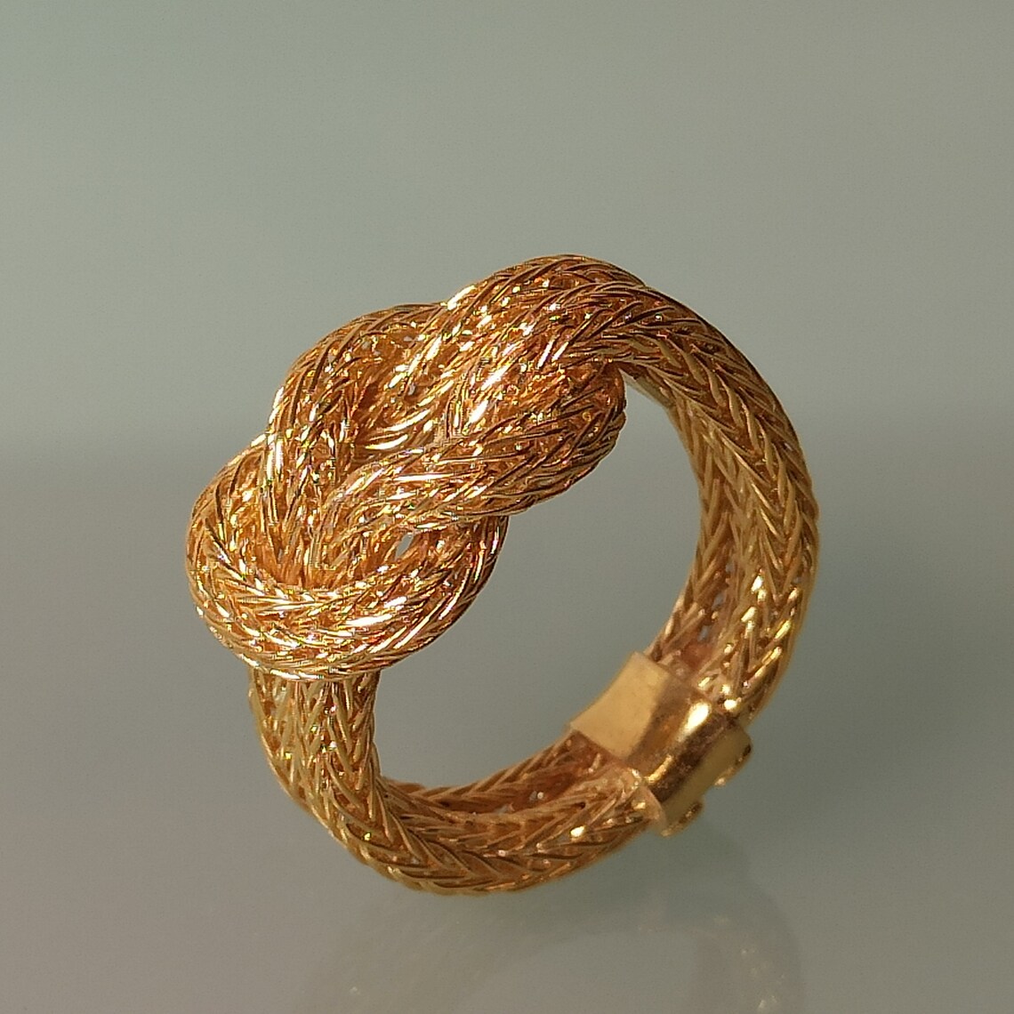 Hercules Knot Handmade Knitted Ring Made of 18 K Solid Yellow - Etsy