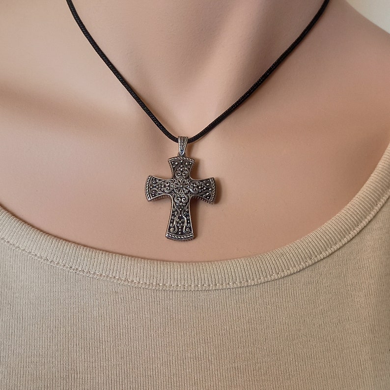 Greek Byzantine Hand Made Cross in Platinum Plated and | Etsy