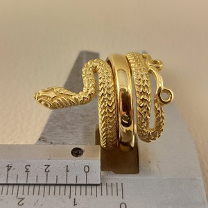 Snake Shape Ring in 18 Carat Solid Yellow Gold - Etsy