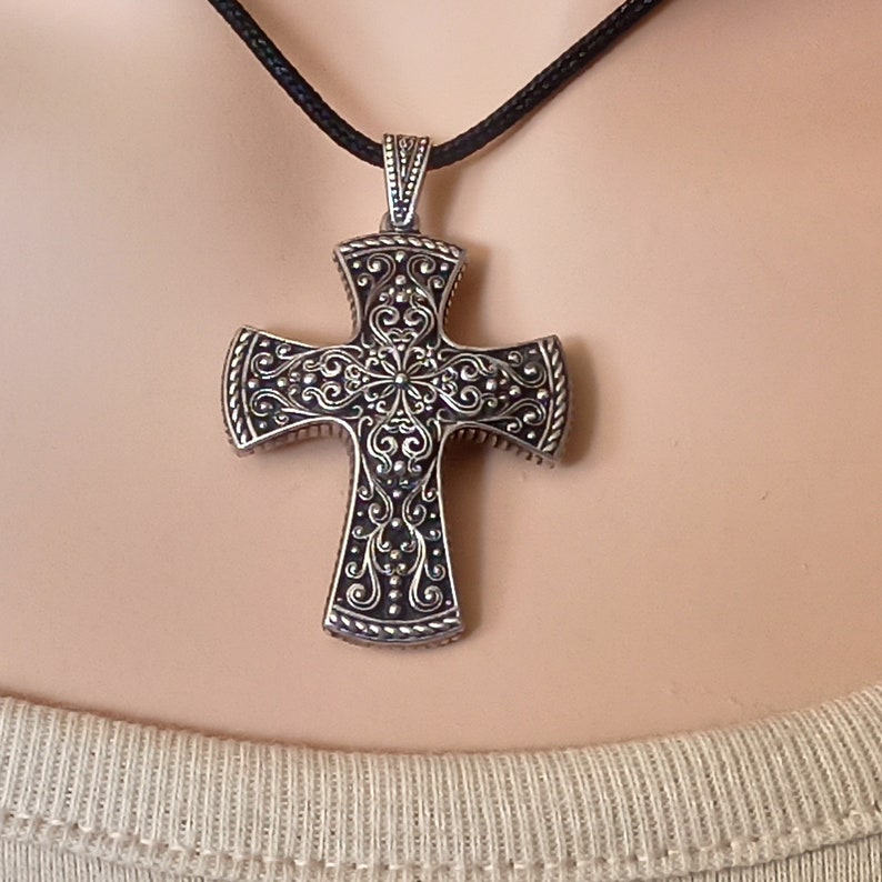 Greek Byzantine Hand Made Cross in Platinum Plated and | Etsy