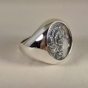 Mens Ring With Coin of Alexander the Great in Sterling Silver 925 - Etsy
