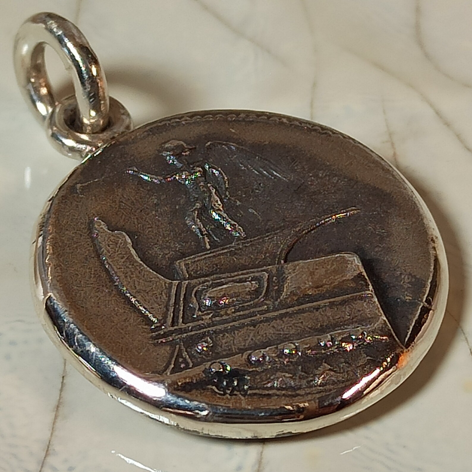Ancient Greek Reproduction Coin of Poseidon in Sterling Silver 925 - Etsy