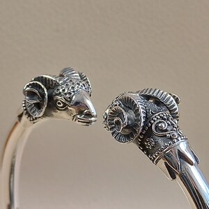 Handmade Bracelet With Ram Heads Made of Sterling Silver 925 - Etsy