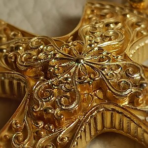 Byzantine Style Greek Orthodox Cross Made of 18K Solid Yellow Gold - Etsy