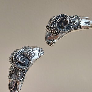 Handmade Bracelet With Ram Heads Made of Sterling Silver 925 - Etsy