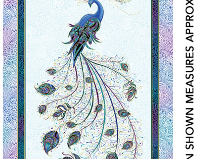 Peacock Flourish Small Metallic Floating Feather by Benartex - Etsy