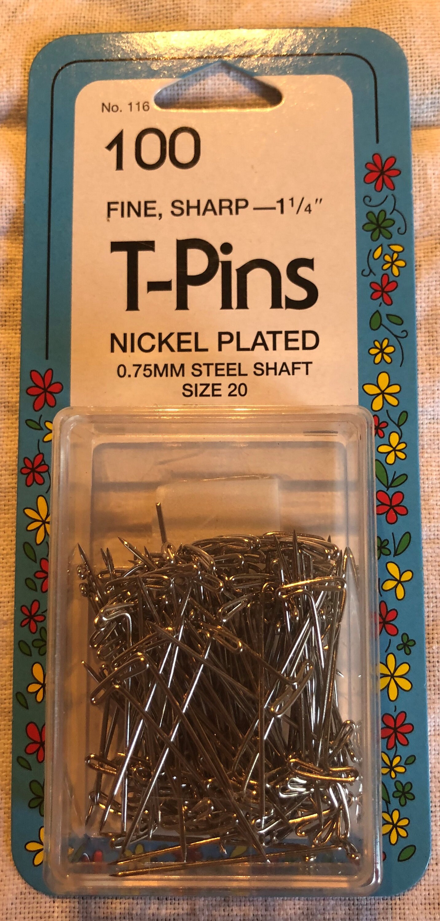 Craft Supplies & Tools Sewing & Fiber 60ct 1.75” Collins T-Pins etna.com.pe