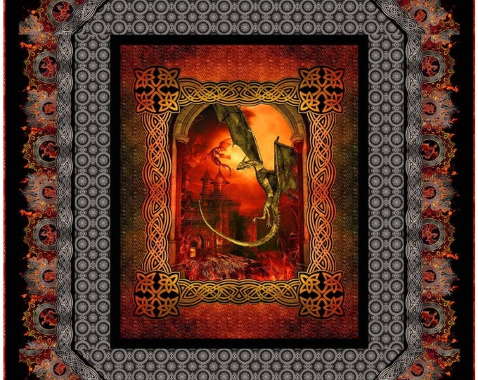 Dragon Lap Quilt Kit ~ Red Dragons by in the Beginning Fabrics - Etsy