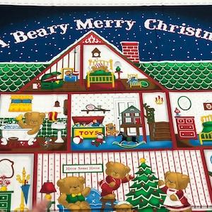 Beary Merry Christmas Advent Calendar Panel - QT Fabrics Quilting ...
