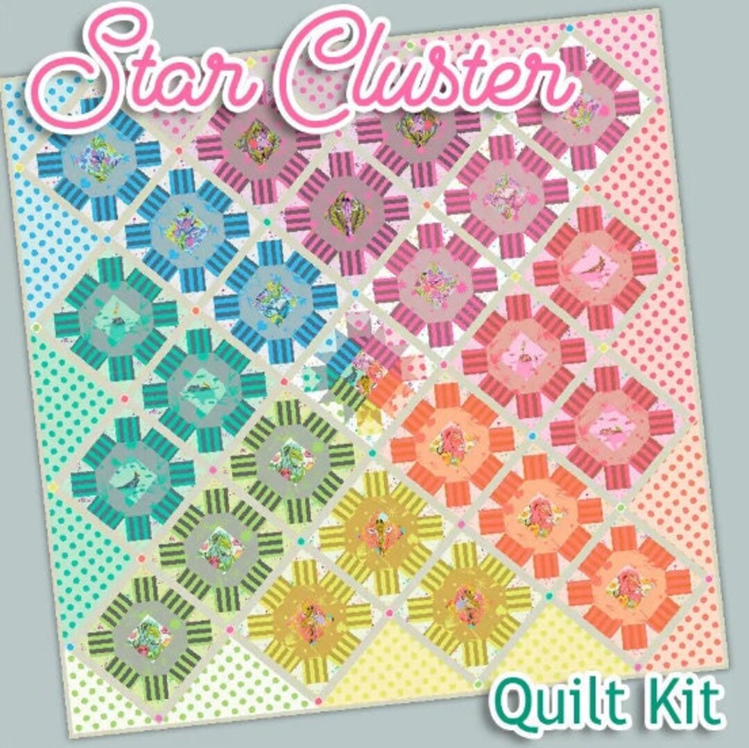 Tula Pink Star Cluster Quilt Kit Featuring Everglow & True Colors ...