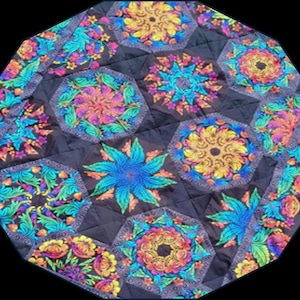 Vivid Kaleidescope Quilt Kit Multicolor Version by Jason Yenter ITB ...