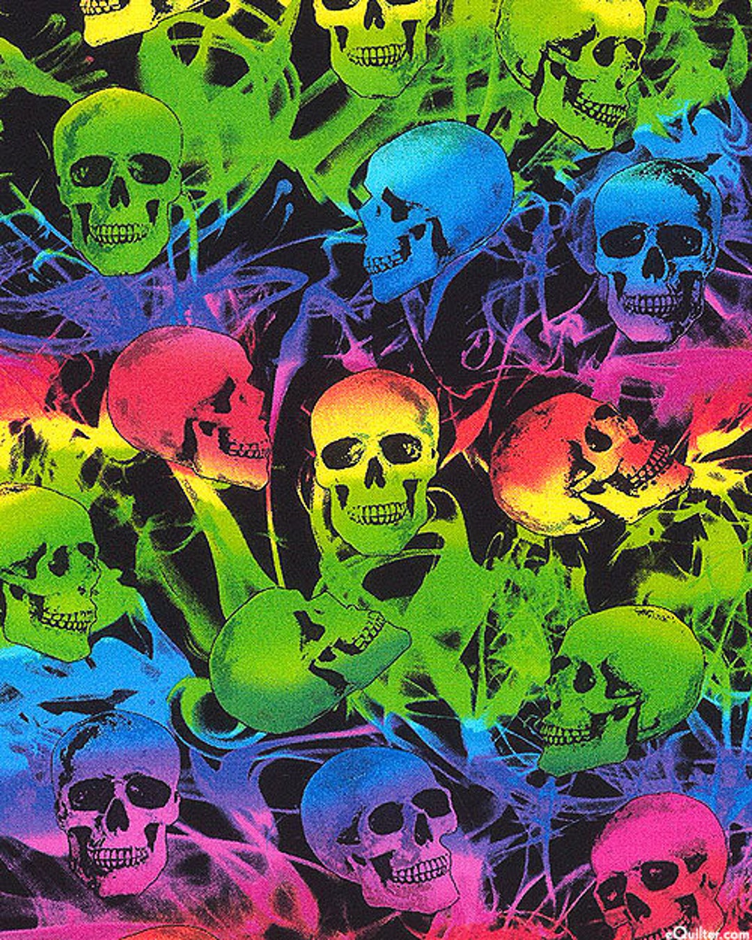 Rainbow Skulls & Smoke - Multi Color by Timeless Treasures - Etsy