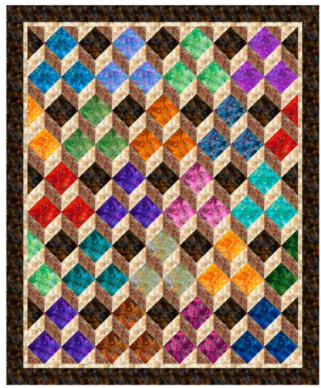 74 X 90 Quilt Kit Easy Baby Blocks Featuring Earthscapes ©dan Morris - Etsy