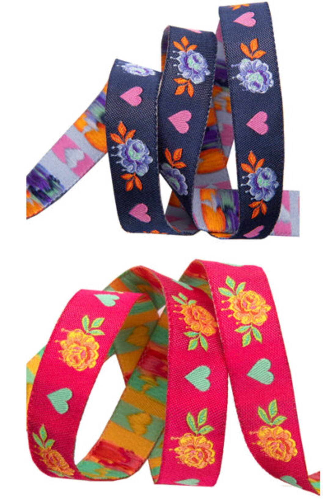 Tula Pink ~ Ribbon by the Yard ~ Painted Roses 5/8"- Tula Pink ...