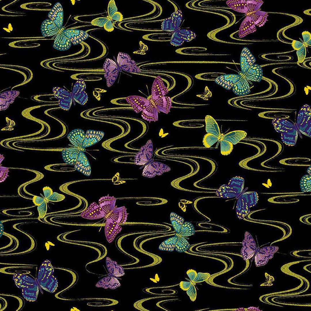 Shizuka ~ Floating Butterflies Metallic by Chong a Hwang for Timeless ...