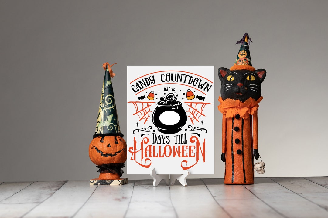 Halloween Countdown Sign, Candy Countdown Sign, Fall, Holidays, Candy ...