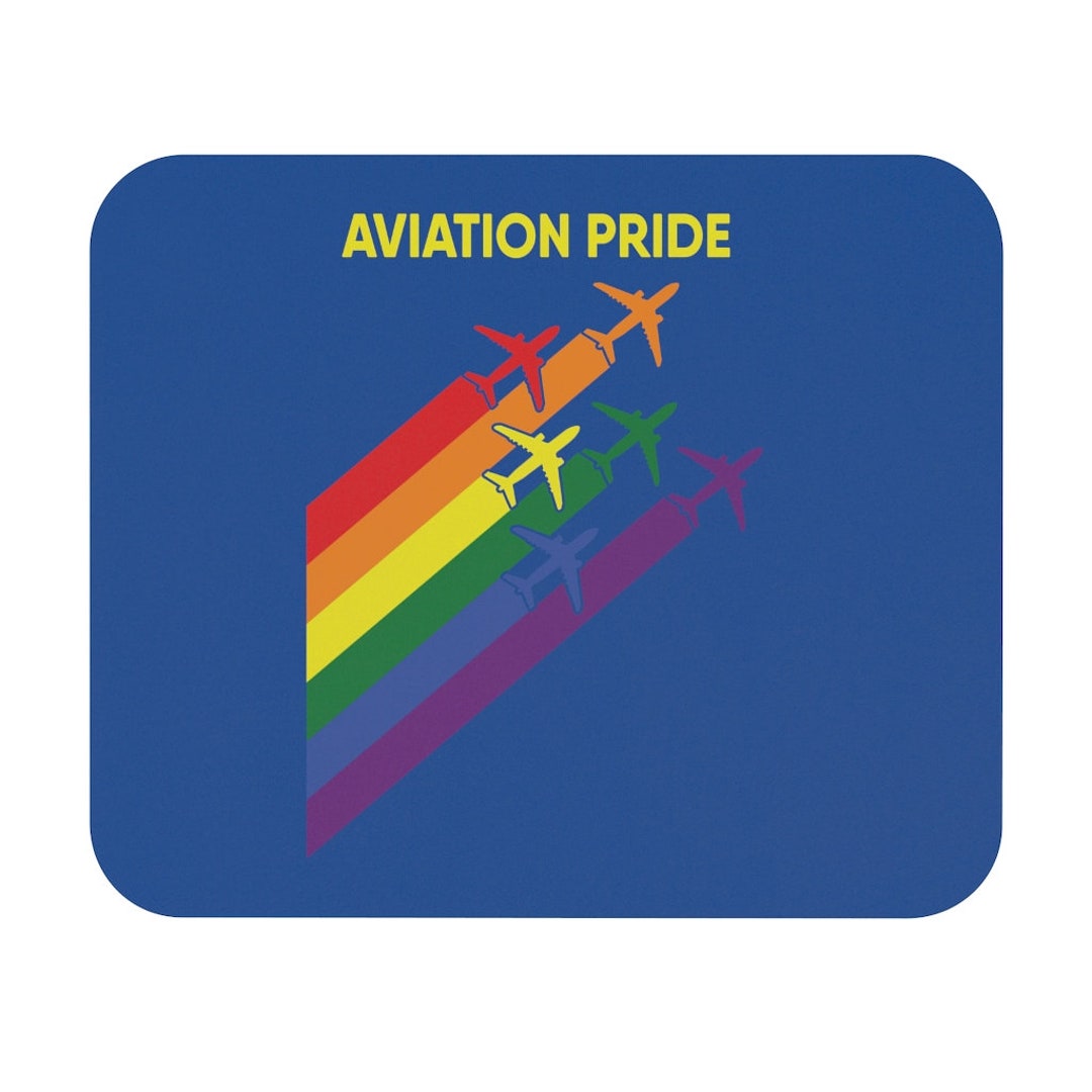 Aviation Pride LGBTQ Aviator Airline Mousepad - Perfect Pilot Gift ...