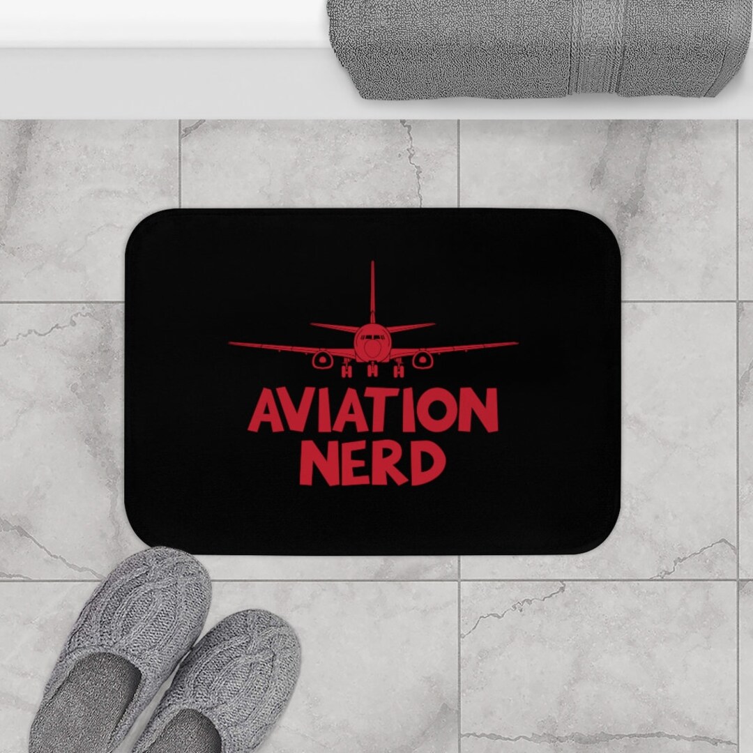Aviation Nerd Bath Mat, Pilot Bathroom Decor, Airplane Rug - Etsy