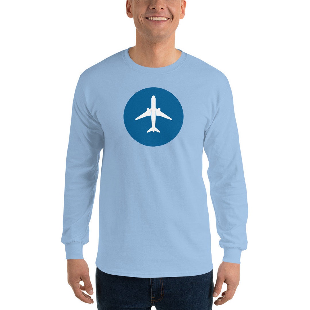 Flying Plane Aircraft Airline Long Sleeve Shirt Perfect Aviator Gift ...