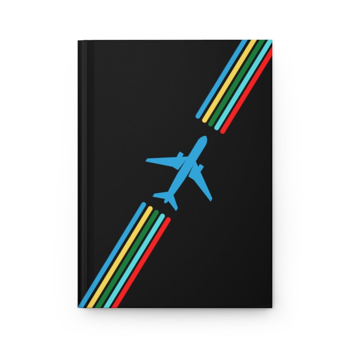 Flying Plane Contrails Angled Aviation Airline Travel Hardcover Journal ...