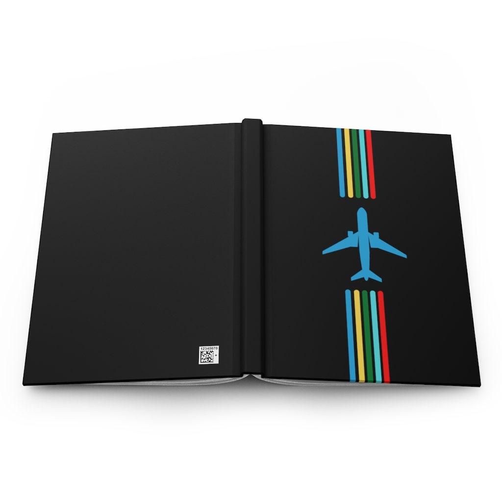 Flying Plane Contrails Aviation Airline Travel Hardcover Journal ...