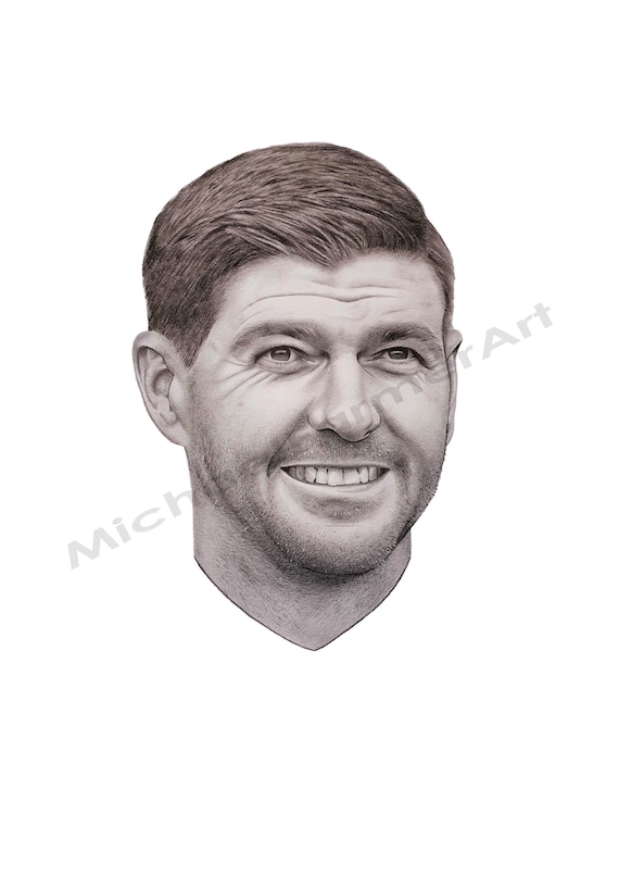 Steven Gerrard Drawing Print | Etsy