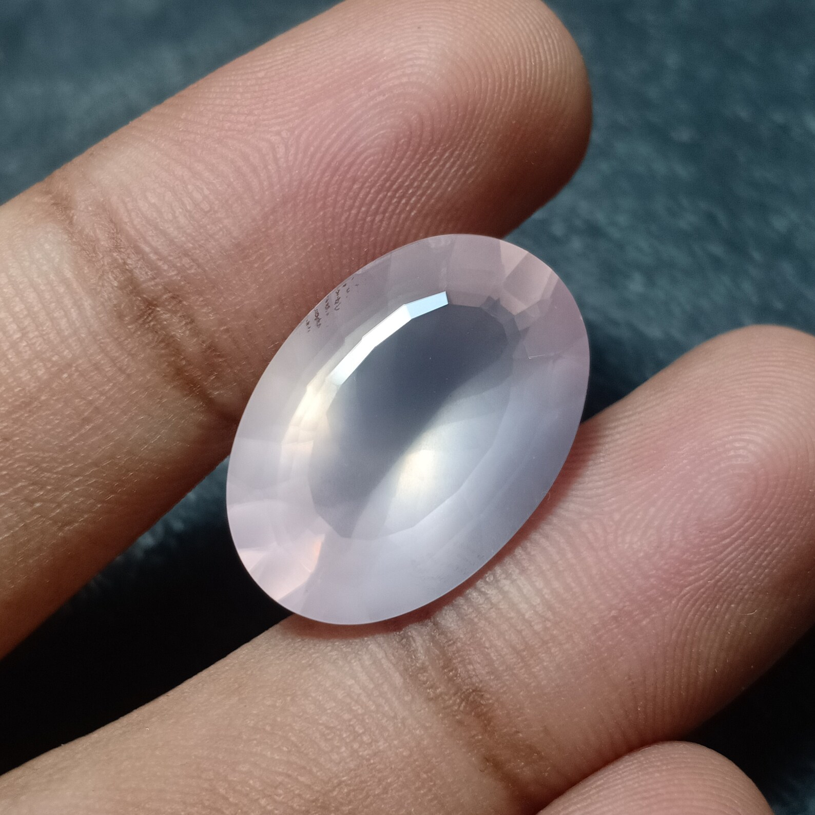 15.40 CTS Natural Rose Quartz Oval Step Cut Stone/Rose Quartz | Etsy