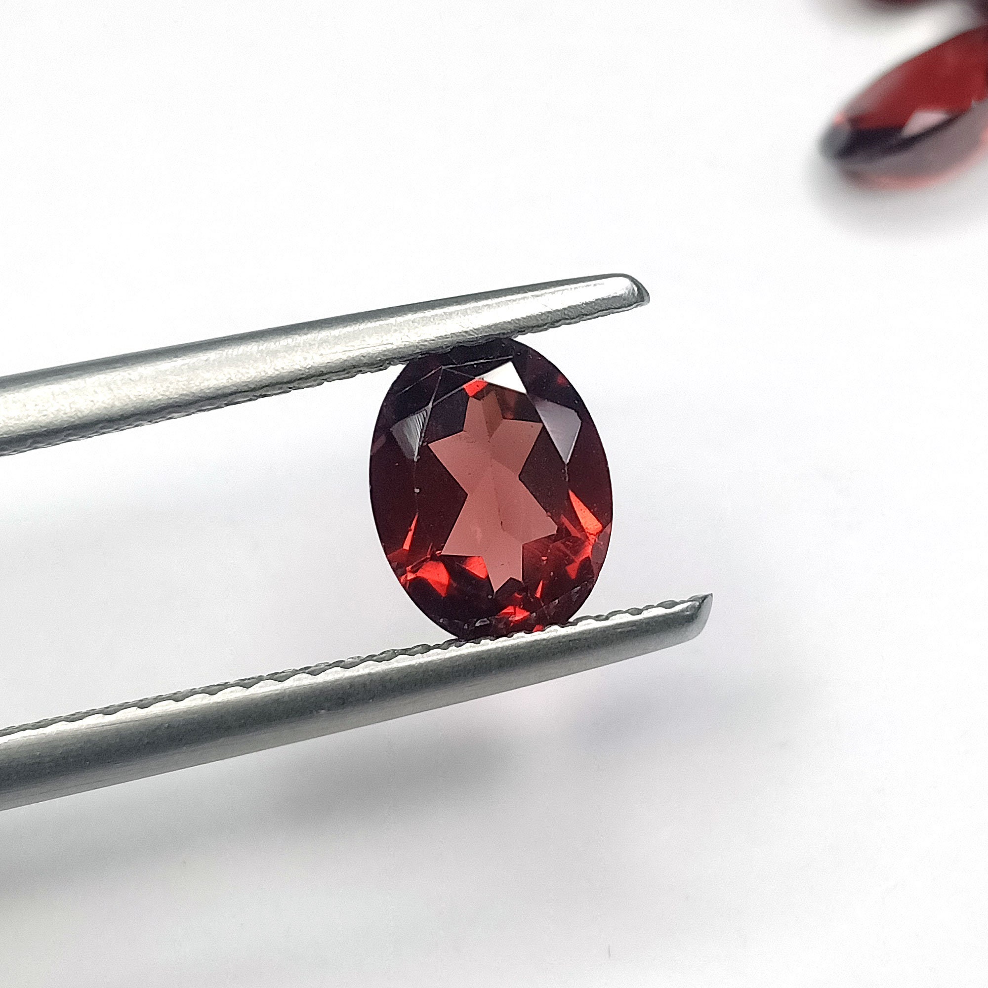 6x8 MM 10 Piece Amazing Red Garnet Oval Shape Loose Stone, Natural Red ...