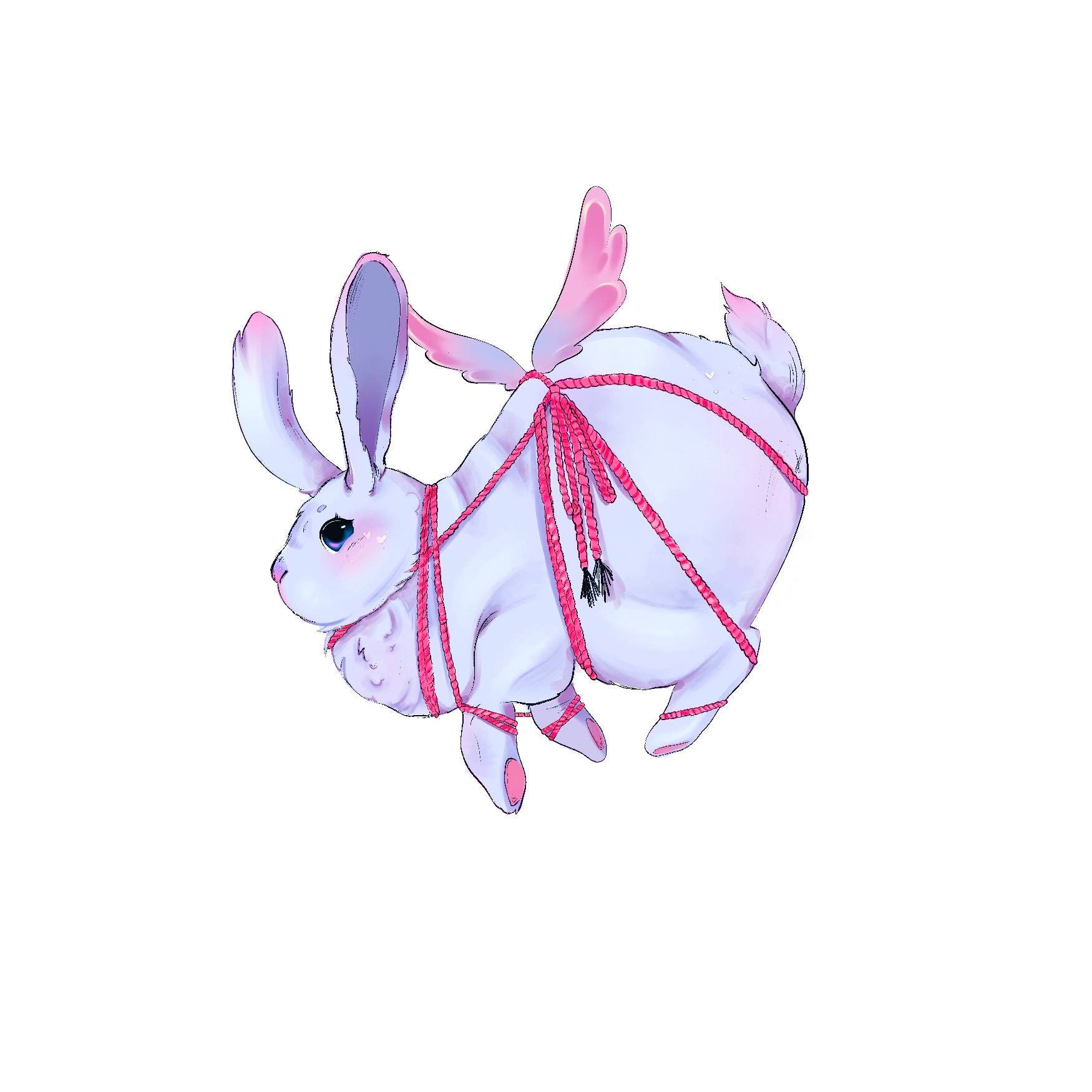 Rope Bunny Sticker | Etsy