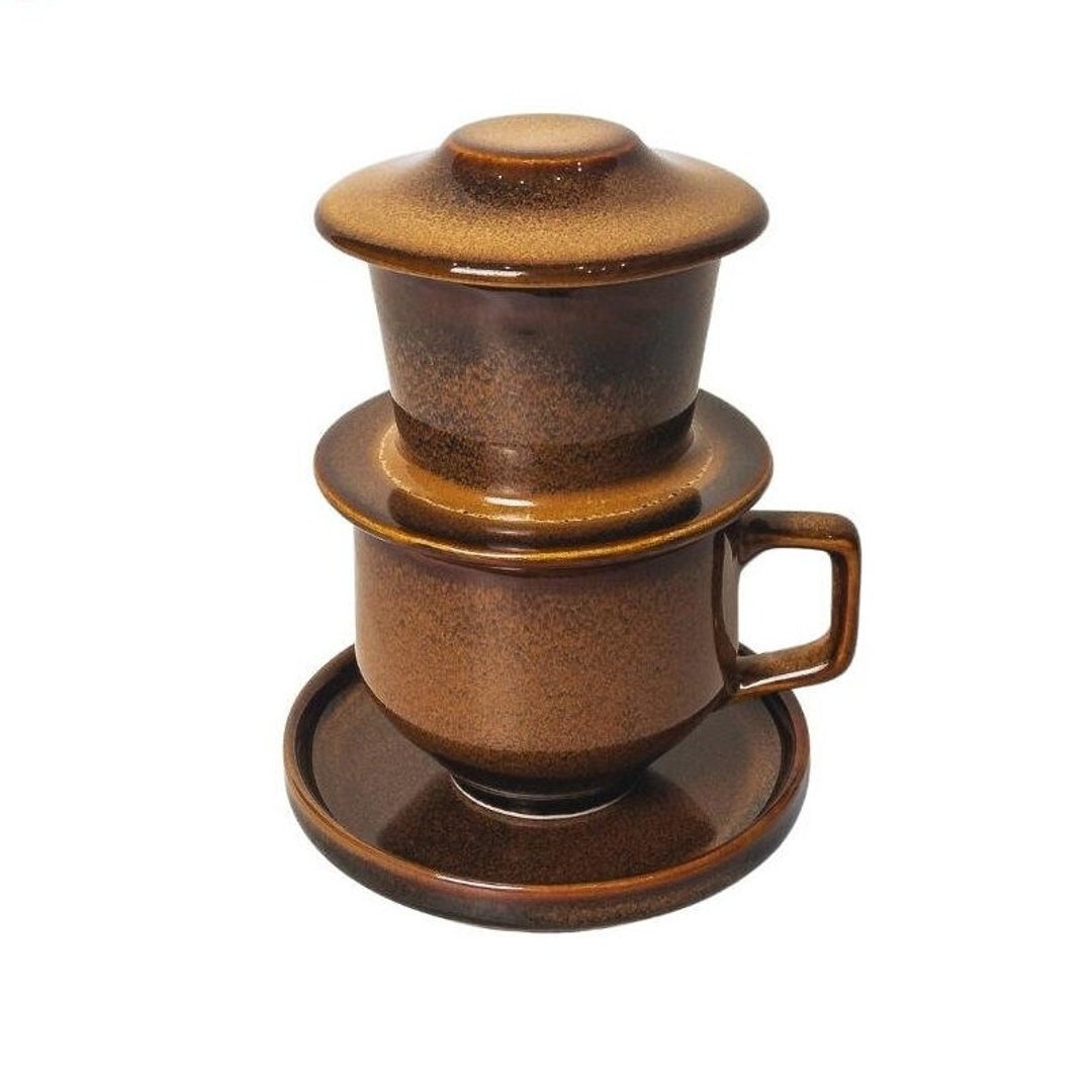 Handmade Ceramic Vietnamese Coffee Filter phin in Brown, Blue, White ...