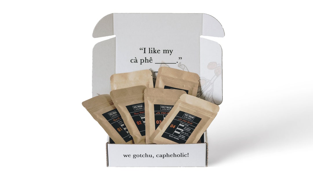 Vietnamese Coffee Sampler Box – 6 Robusta, Arabica & Liberica Mini Bags ...