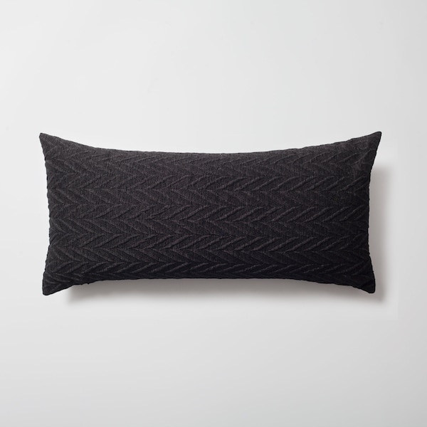 Black Lumbar Pillow - Etsy