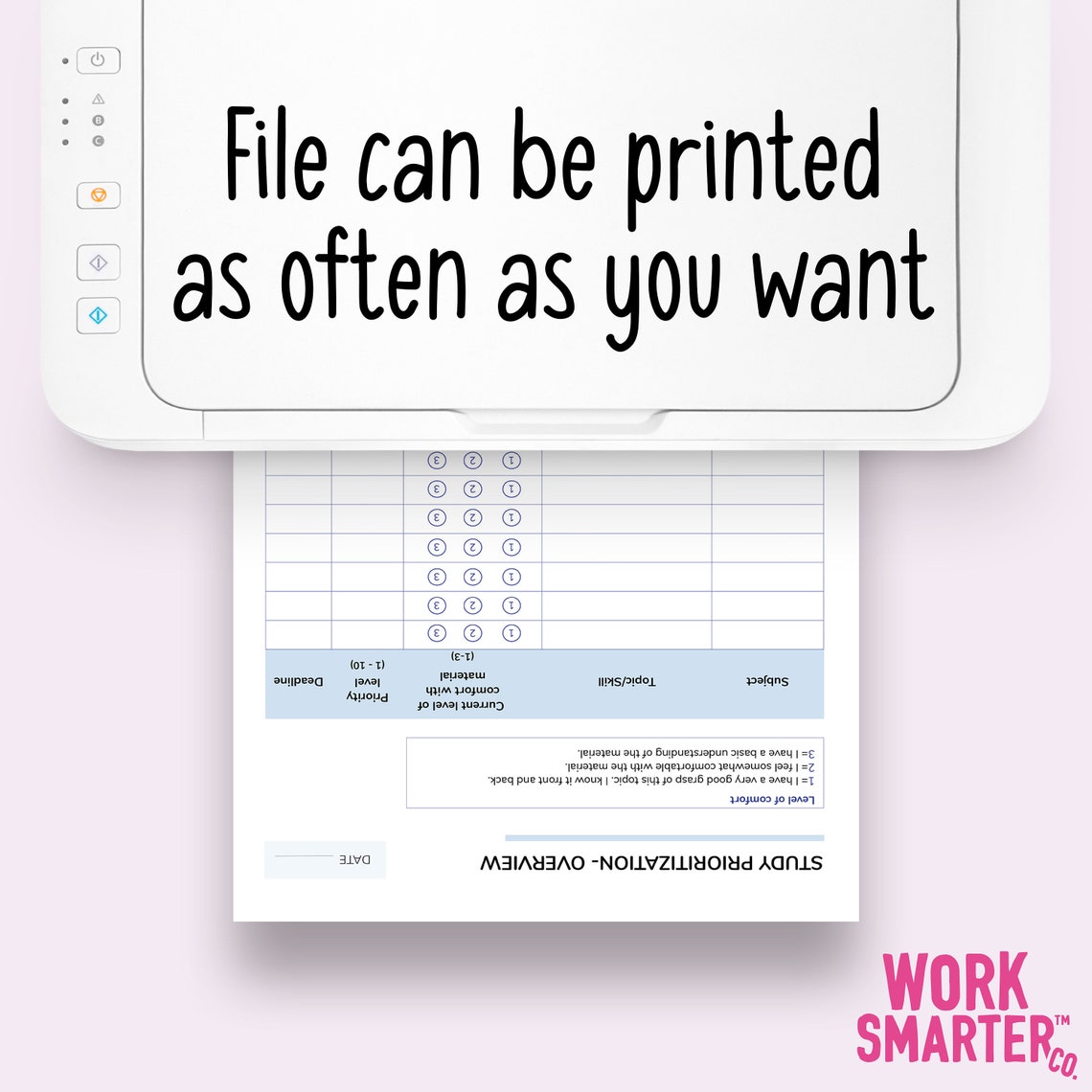 Study Tracker Printable Study Planner Template Study Planner Etsy UK