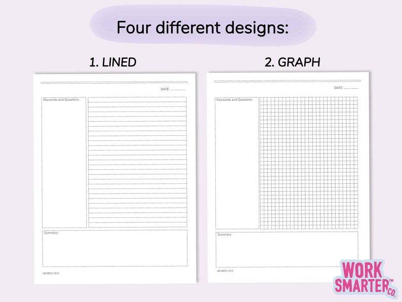 Cornell Notes, Cornell Notes Template, Cornell Notes Printable, Note ...