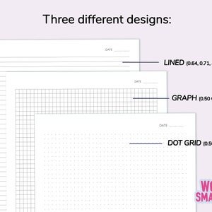 Digital Note Taking Paper Template, Lined, Ruled, Graph, Dot Grid ...