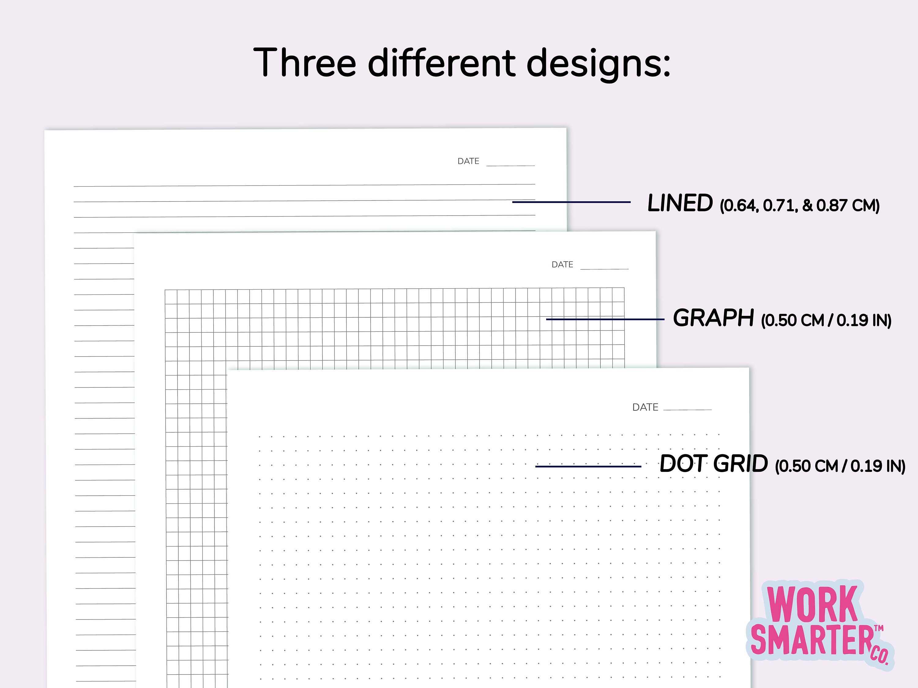 Digital Note Taking Paper Template, Lined, Ruled, Graph, Dot Grid ...
