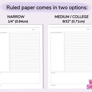 Cornell Notes, Cornell Notes Template, Cornell Notes Printable, Note ...