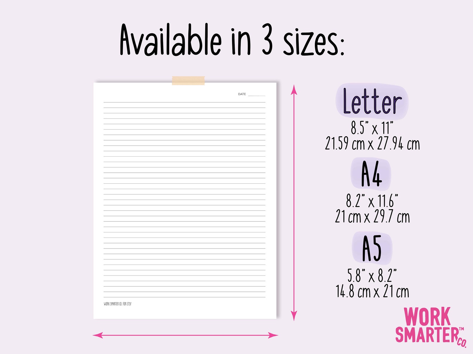 Digital Note Taking Paper Template, Lined, Ruled, Graph, Dot Grid ...