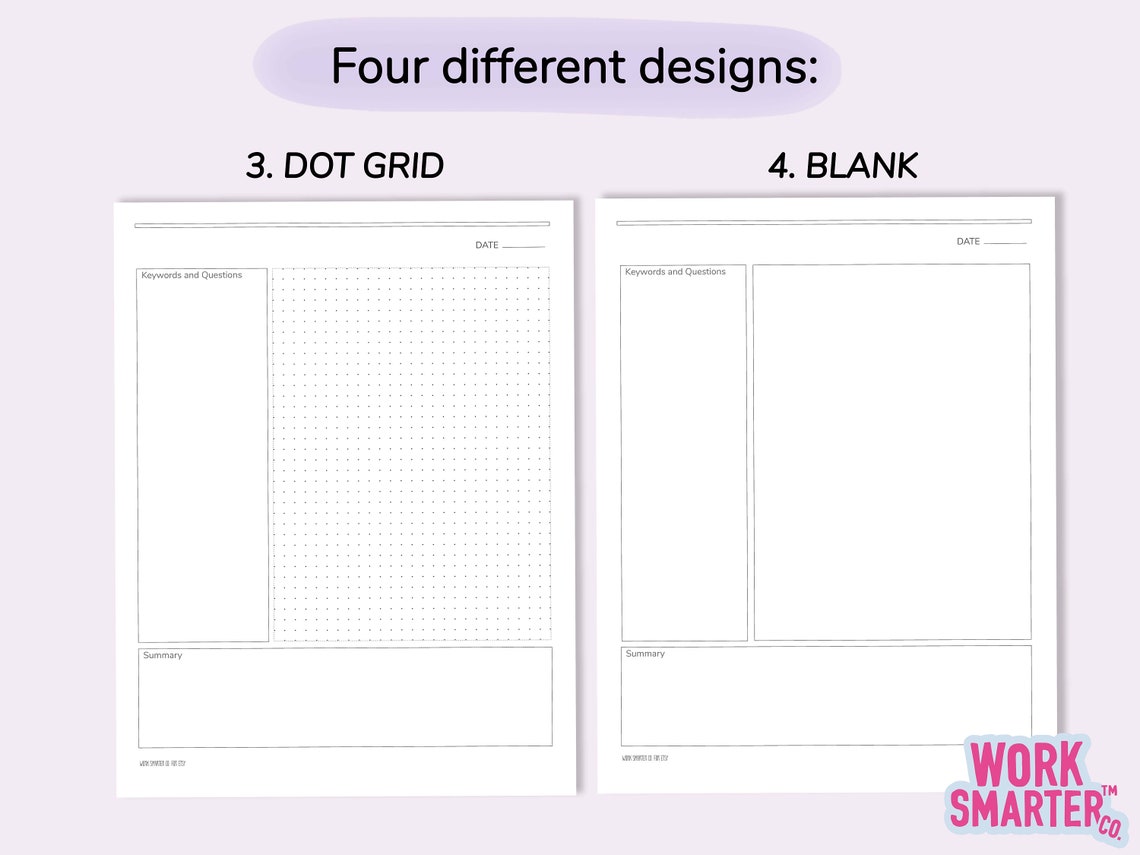 Cornell Notes, Cornell Notes Template, Cornell Notes Printable, Note ...
