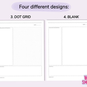 Cornell Notes, Cornell Notes Template, Cornell Notes Printable, Note ...
