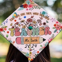 Personalized Future Teacher Grad Cap Topper, Custom Graduation ...
