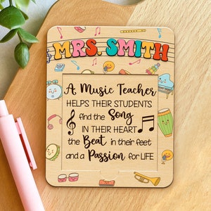 Personalized Music Teacher Sticky Note Holder, Custom Sticky Note ...