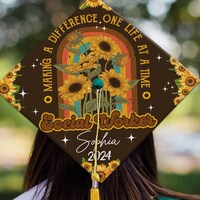 In My Social Worker Era Graduation Cap Topper, Custom Grad Cap ...