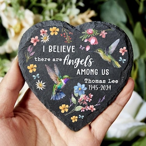 Custom Memorial Stone, Memorial Humming Birds, Remembrance Stone for ...