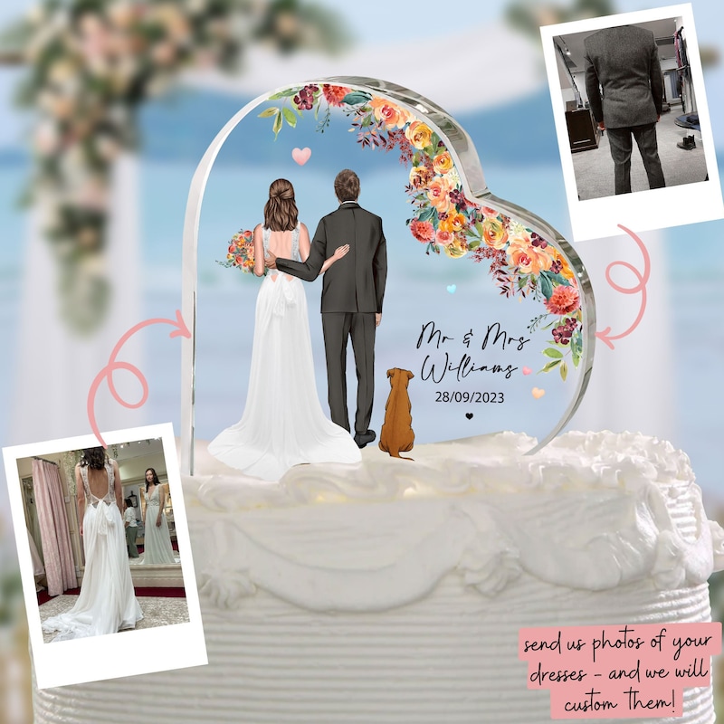 Acrylic Wedding Cake Topper - Etsy