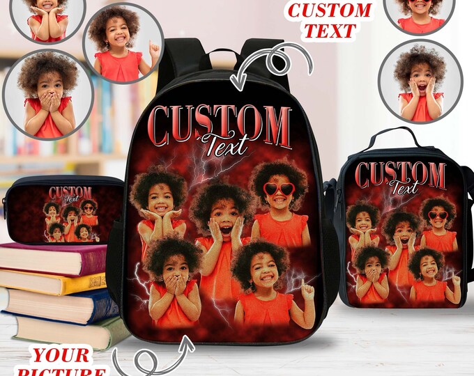 Personalized Kids Backpack, Back to School Backpack Lunch Bag for Kids ...