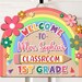 Personalized Teacher Door Sign, Welcome Back to School Sign, Classroom ...