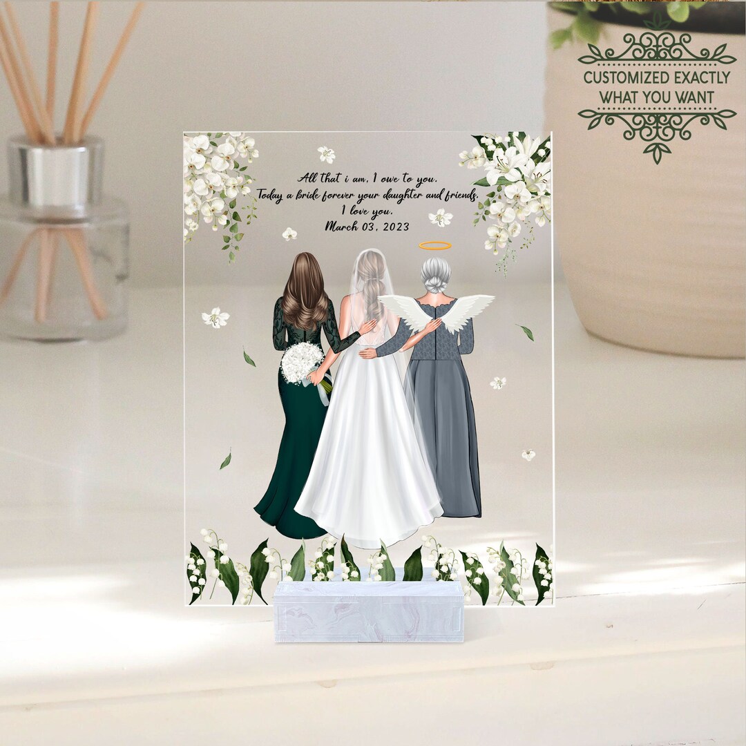 Personalized Bride Mom Grandmother Potrait Rectangle Plaque, Gift From ...