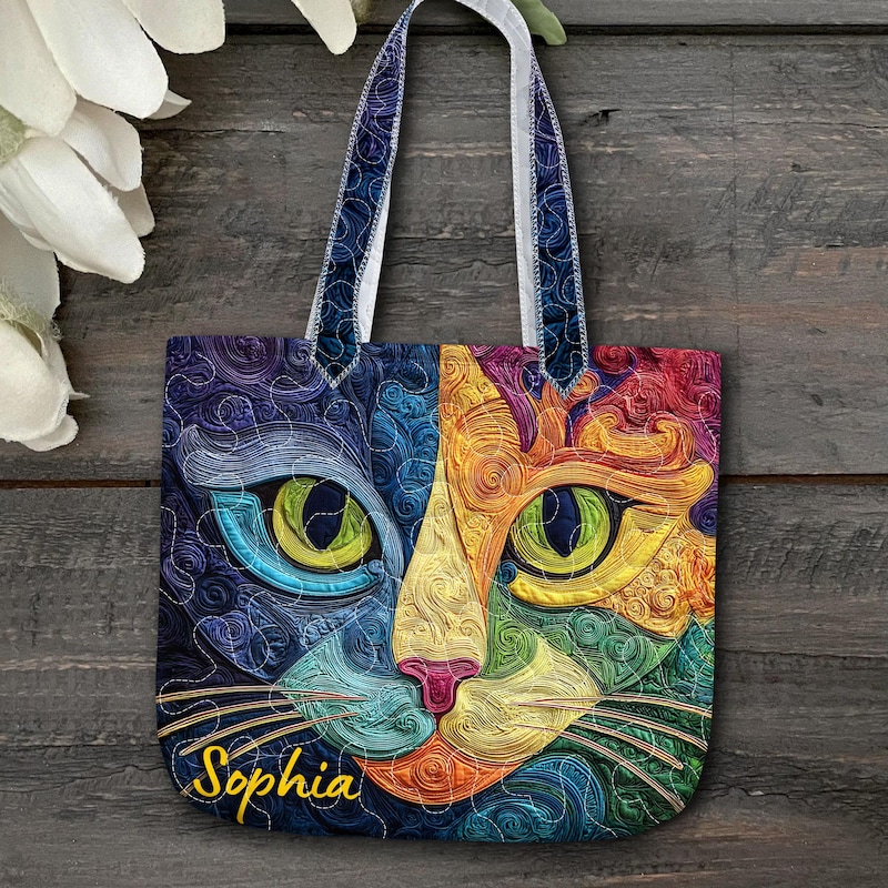 Quilted Cat Laundry Bag - Etsy