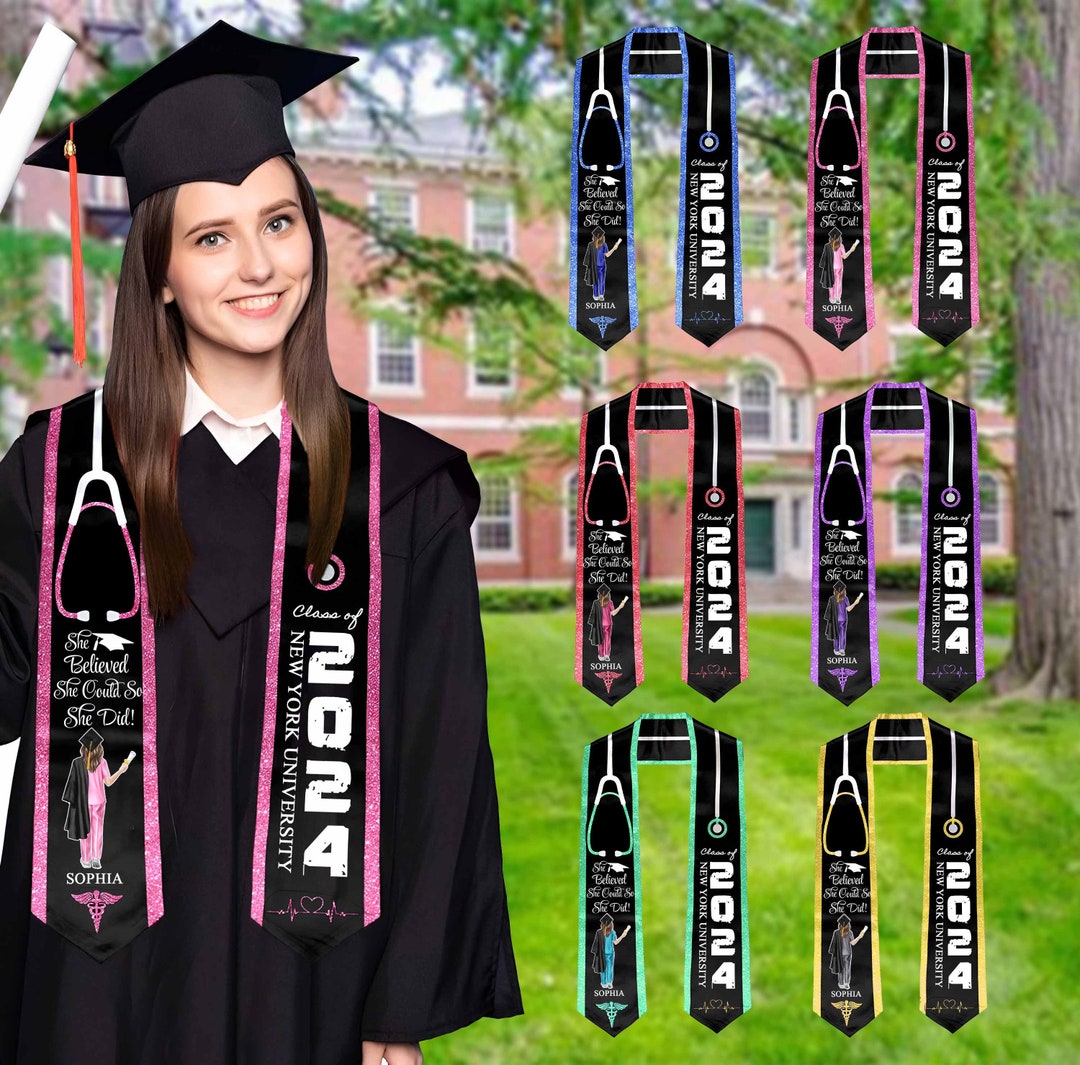Personalized Nurse Graduation Stoles, Custom Graduation Sashes, Nursing ...